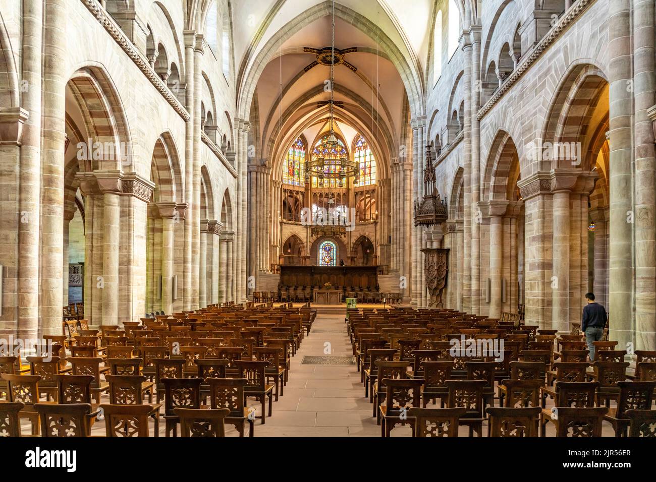 Innenraum des Basler Münster in Basel, Schweiz, Europa | The Basel ...