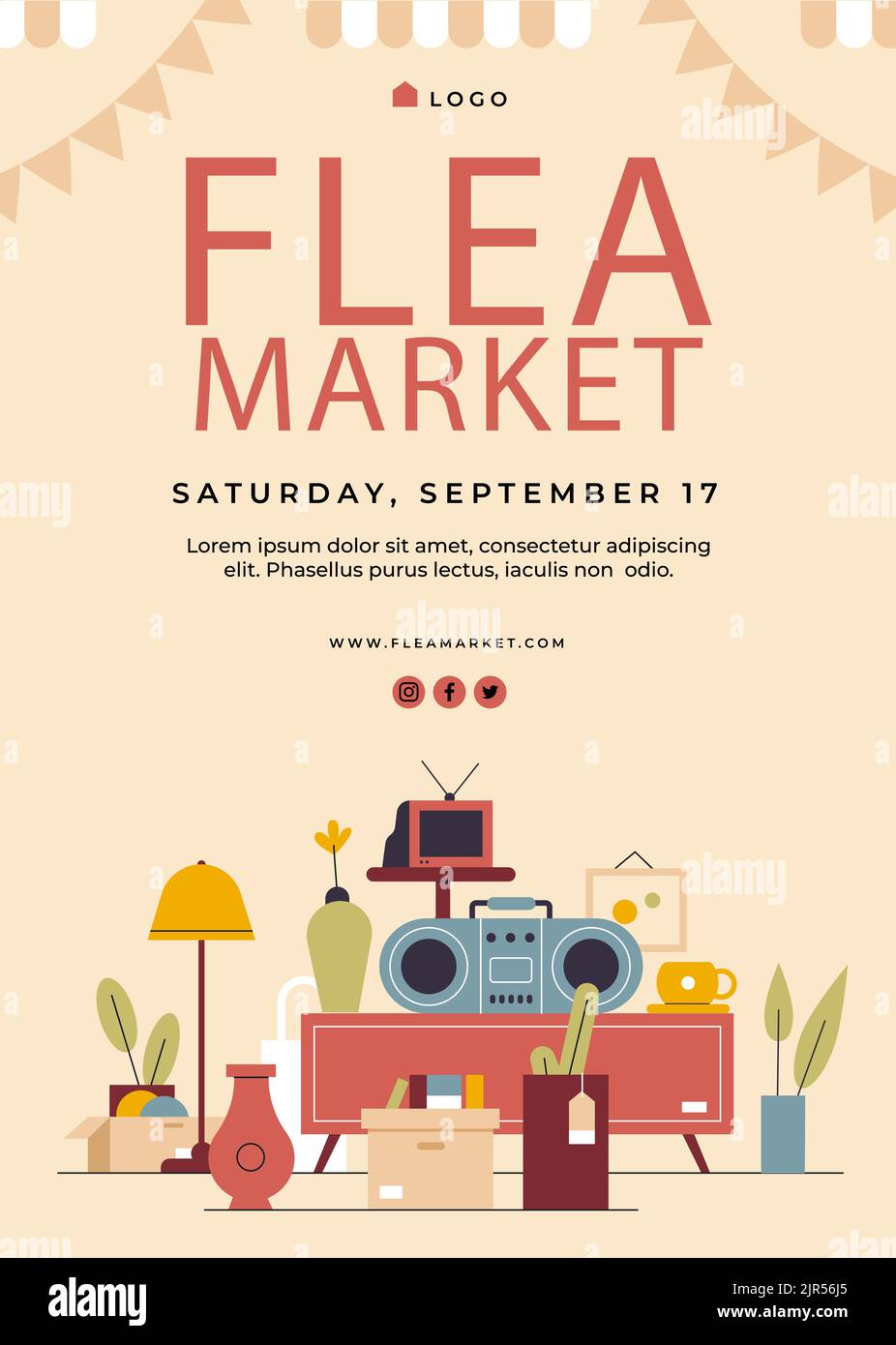 Flea market template hand Stock Vector Images - Alamy