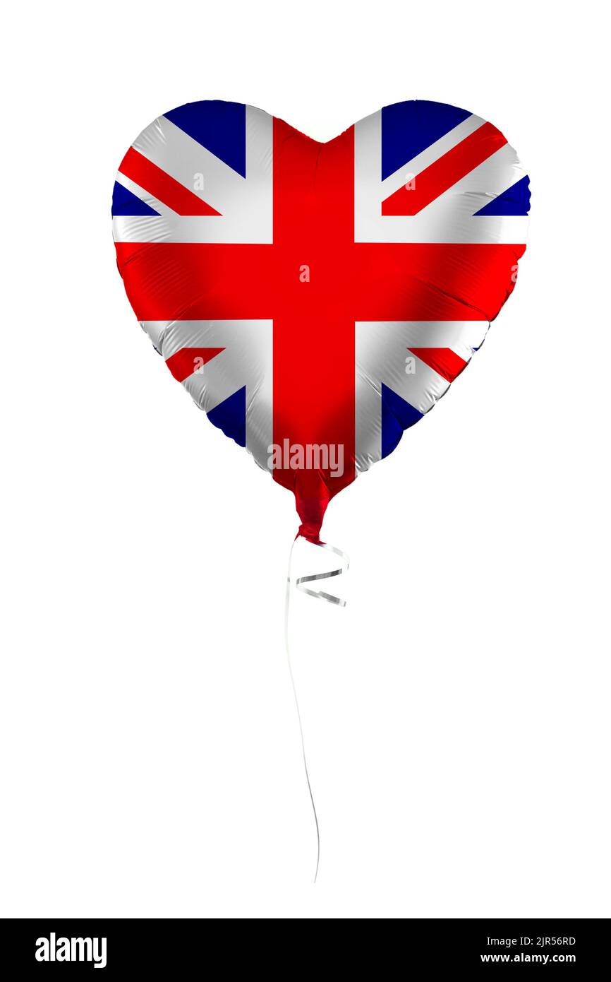 UK concept. Balloon with Great Britain flag isolated on white ...