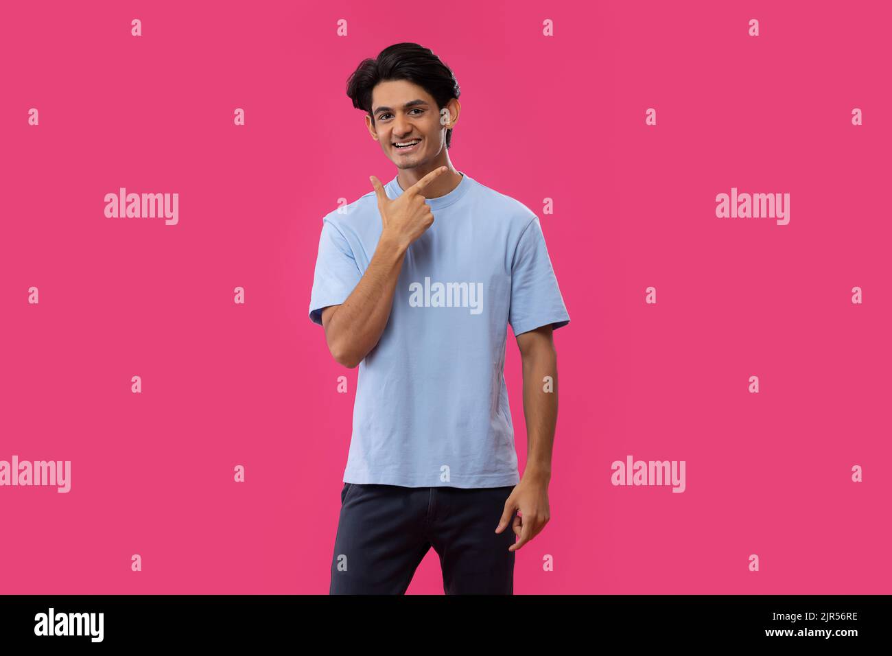 Cool teenage boy hand sign hi-res stock photography and images - Alamy