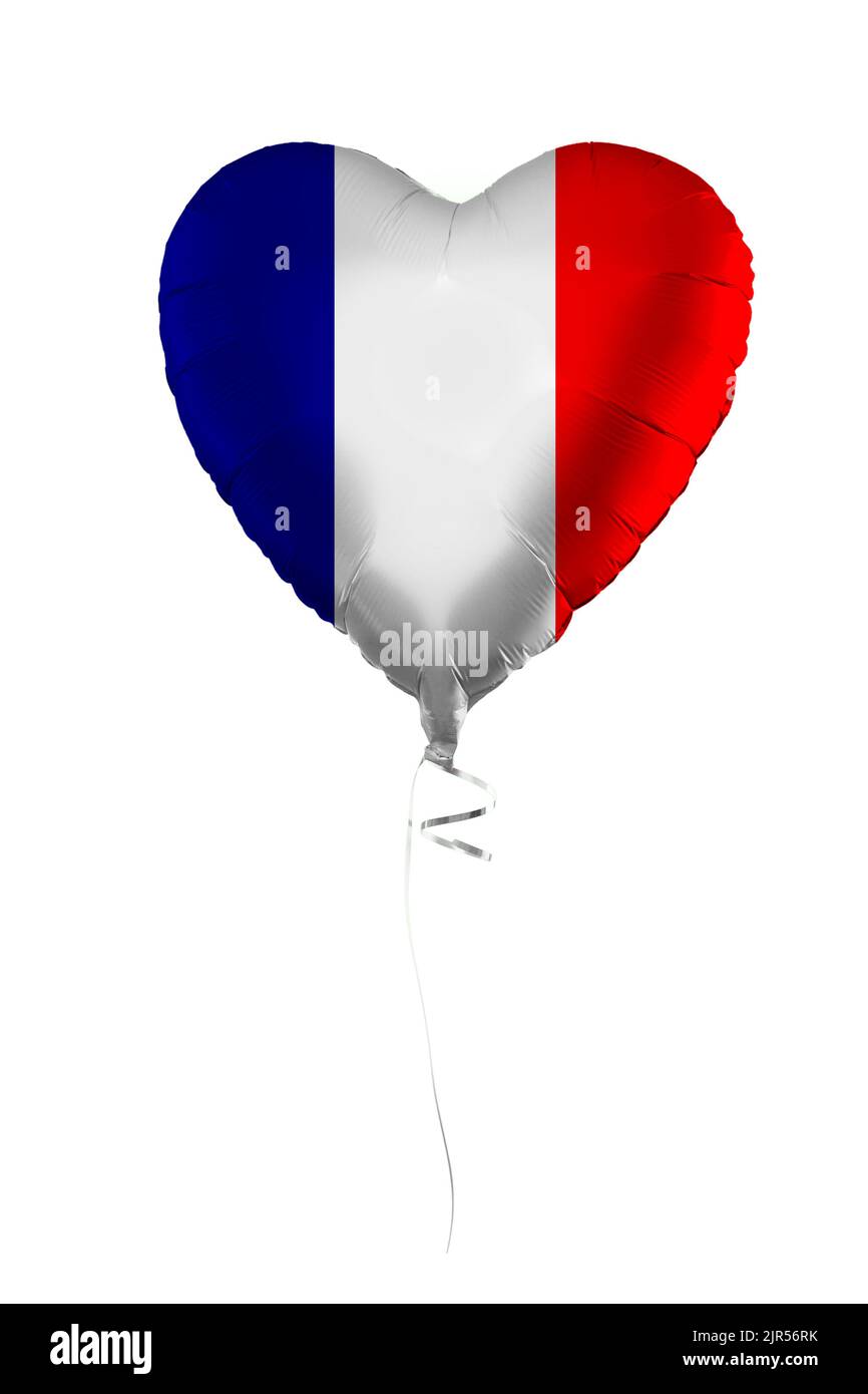 France concept. Balloon with French flag isolated on white background ...