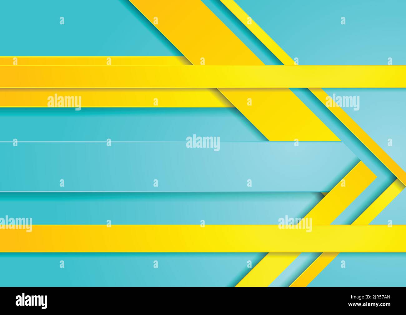 Bright cyan and yellow abstract corporate brochure background. Vector ...