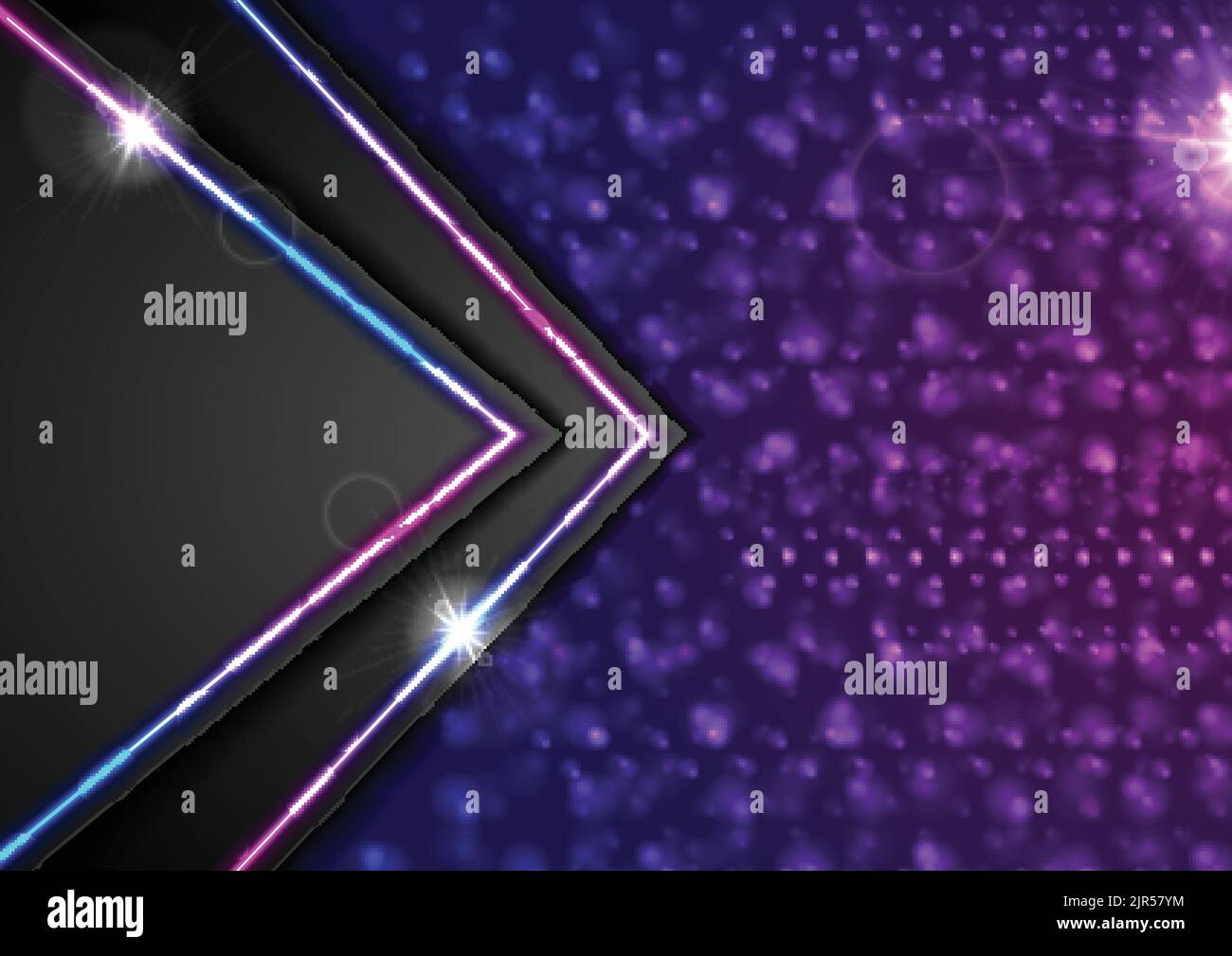 Shiny glowing abstract retro lights tech background. Vector neon blue ...