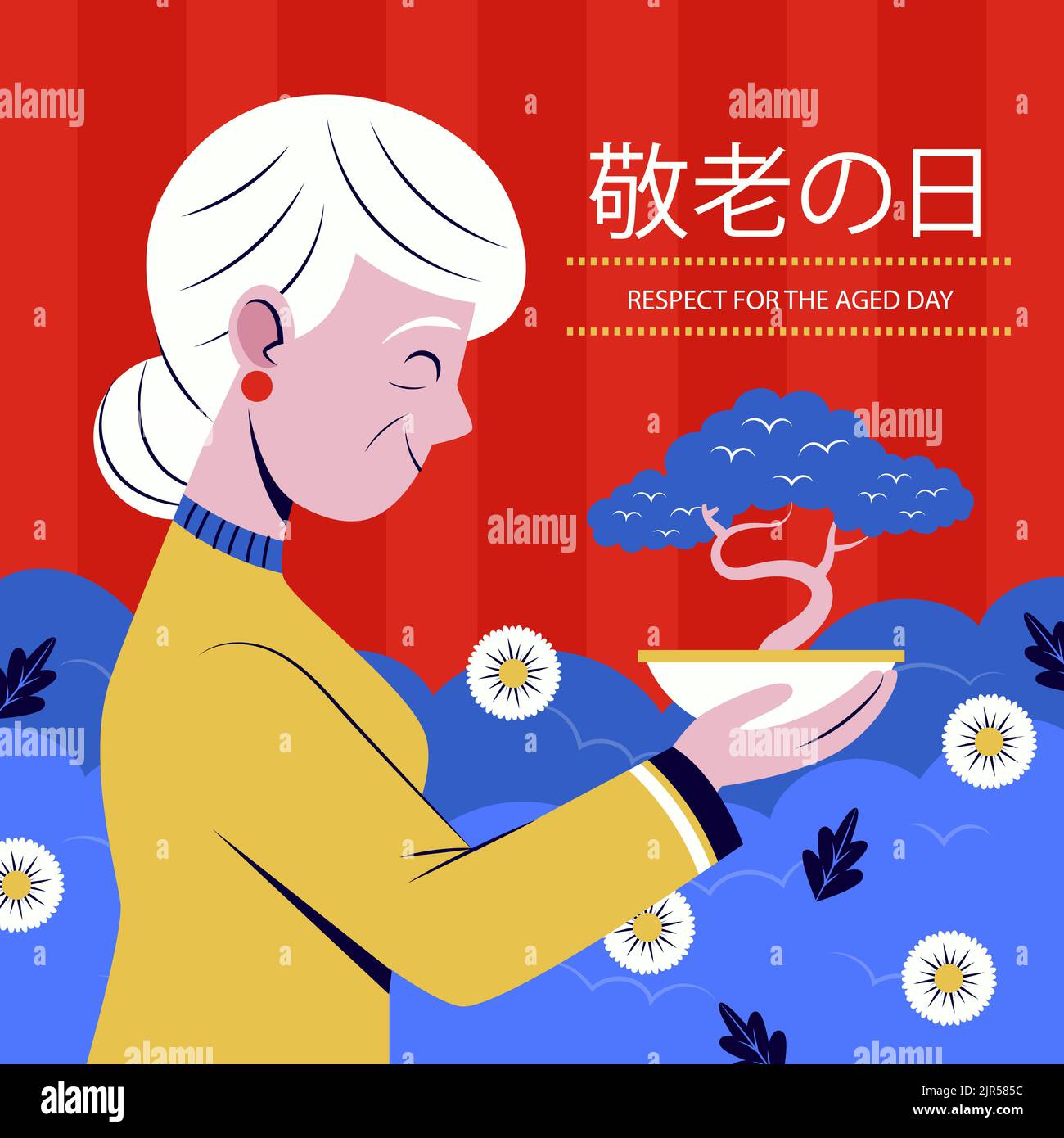 Japan respect for the aged day Stock Vector Images - Alamy