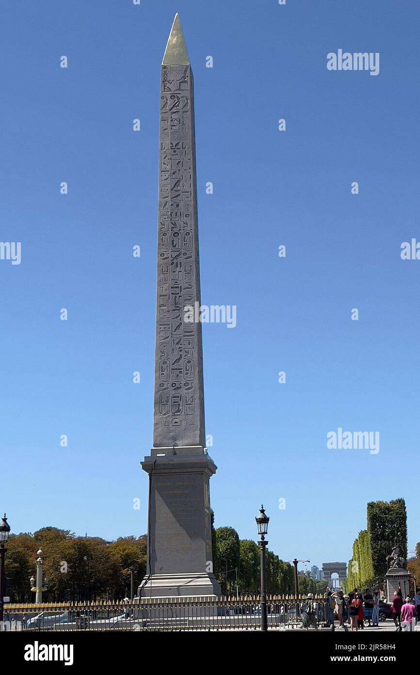 Obélisque de Louxor, Egyptian obelisk, in the Place de la Concorde ...