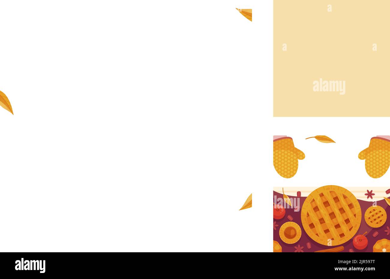 Flat posts set for autumn celebration Vector illustration Stock Vector ...