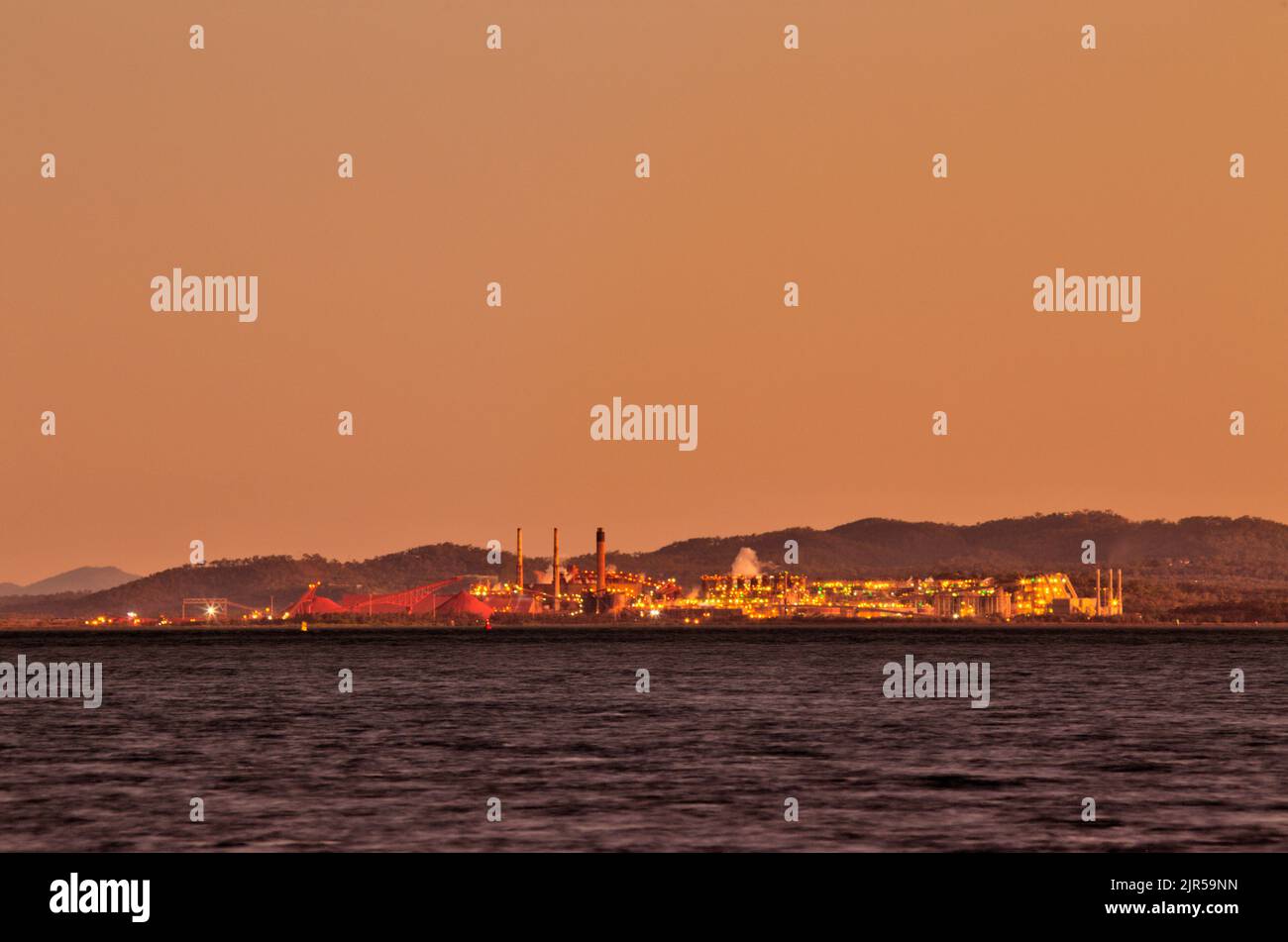 Queensland Alumina Ltd from Curtis Island Queensland Australia Stock ...