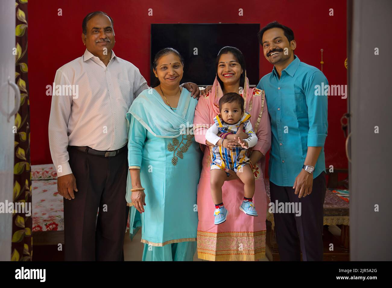 Indian middle class family hi-res stock photography and images - Alamy