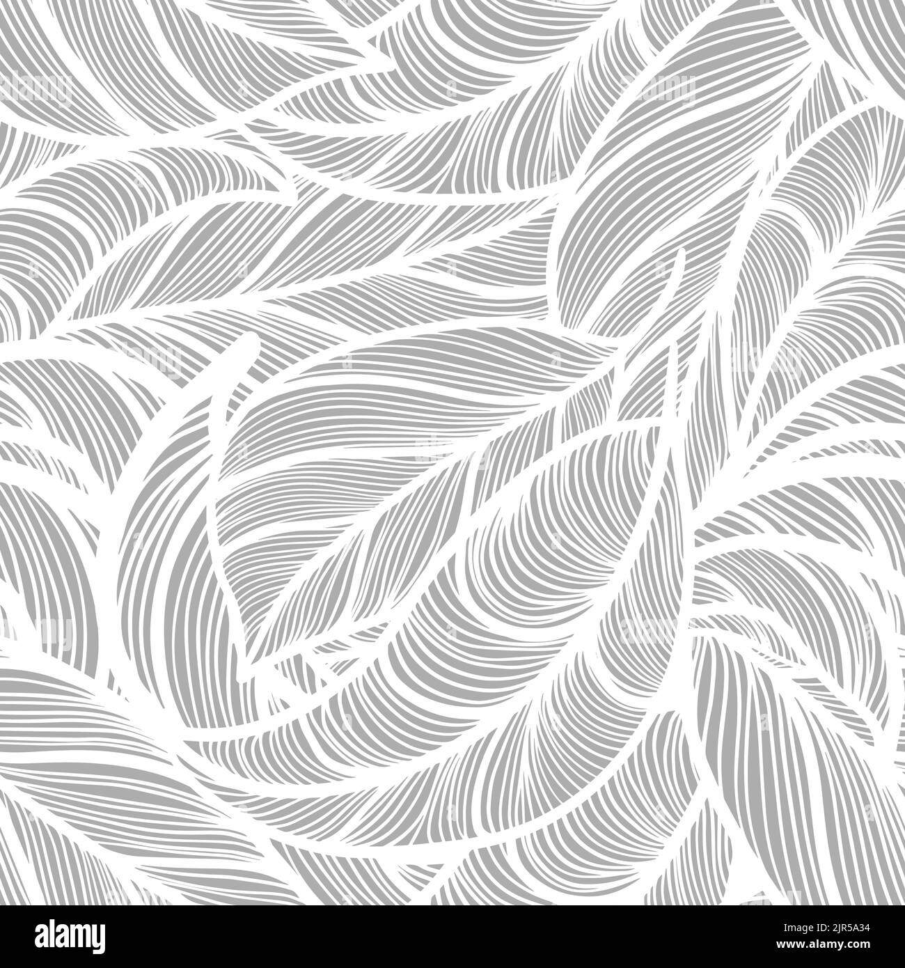 Gray leaves seamless pattern. Vector illustration Stock Vector Image & Art - Alamy