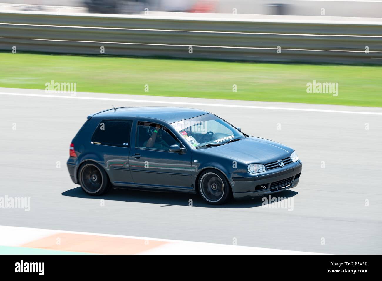 Blue race car hi-res stock photography and images - Alamy