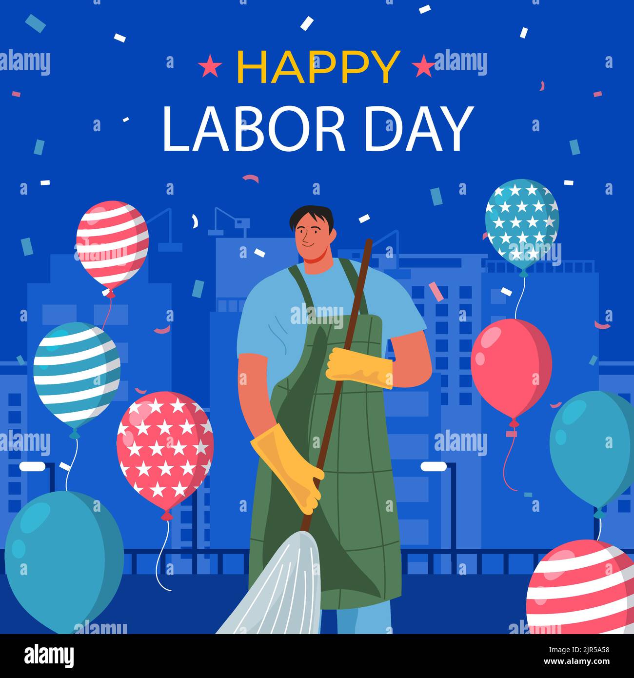 Flat illustration for labor day celebration Vector illustration Stock Vector Image & Art - Alamy