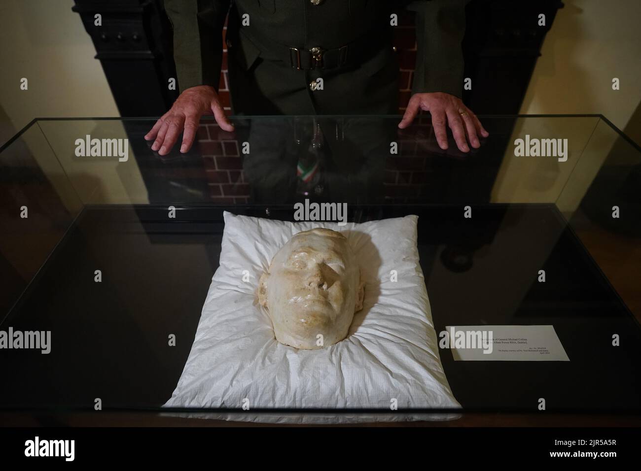 Corporal Noel McDonnell, pictured with the death mask of Michael ...