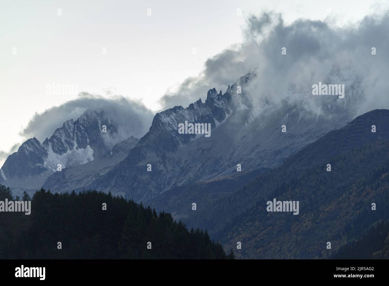St.Gotthard Massif mountain range, Rotondo peak in the Alps ...