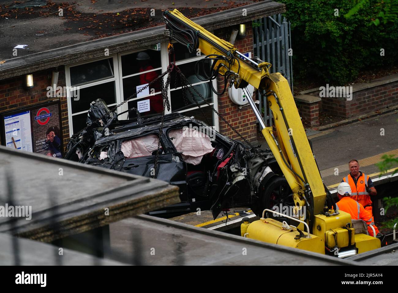 The Range Rover is removed at the scene of a fatal crash in Park Royal ...