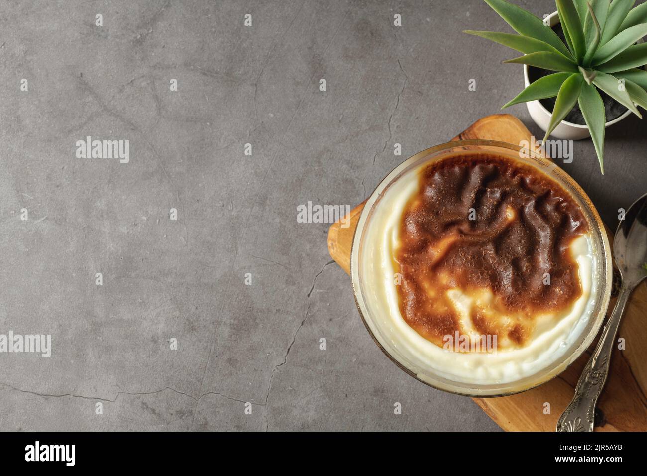 Traditional turkish dessert bakery rice pudding Turkish name Fırın ...