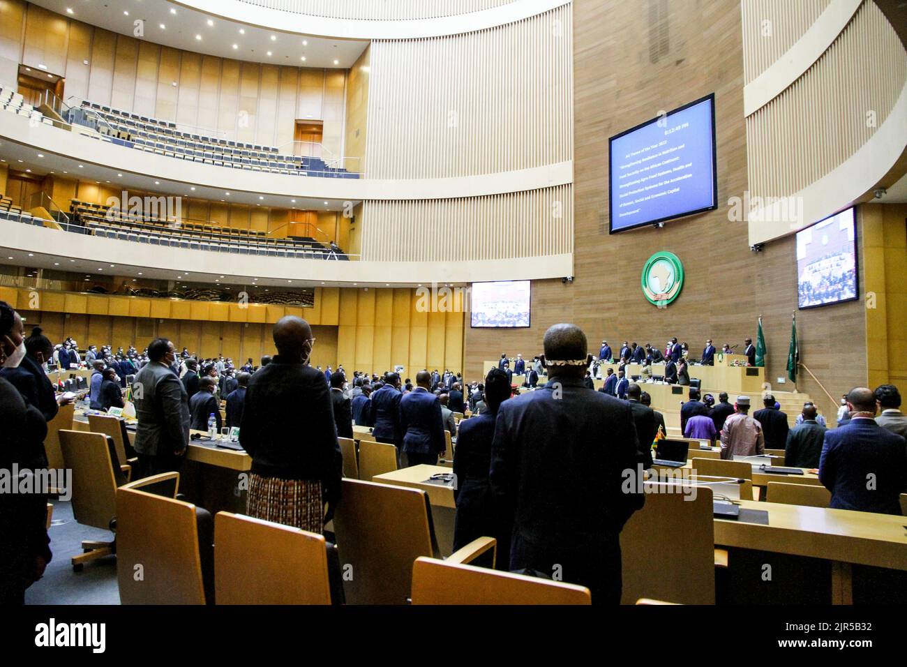 View of the Nelson Mandela Conference Room at the closing of the 35th ...