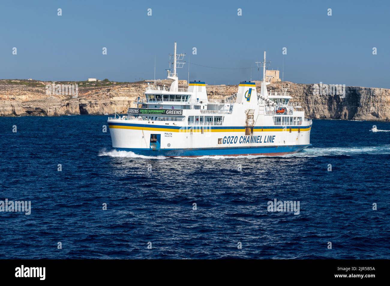 The Gozo Channel ferry which sails every half an hour between Malta and ...