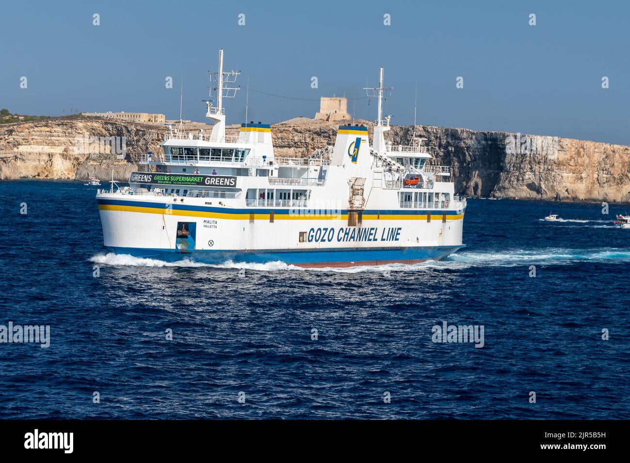 The Gozo Channel ferry which sails every half an hour between Malta and ...