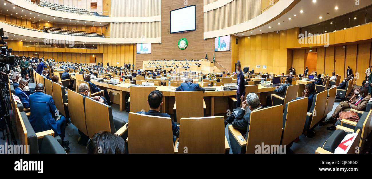 View of the Nelson Mandela Conference Room at the closing of the 35th ...