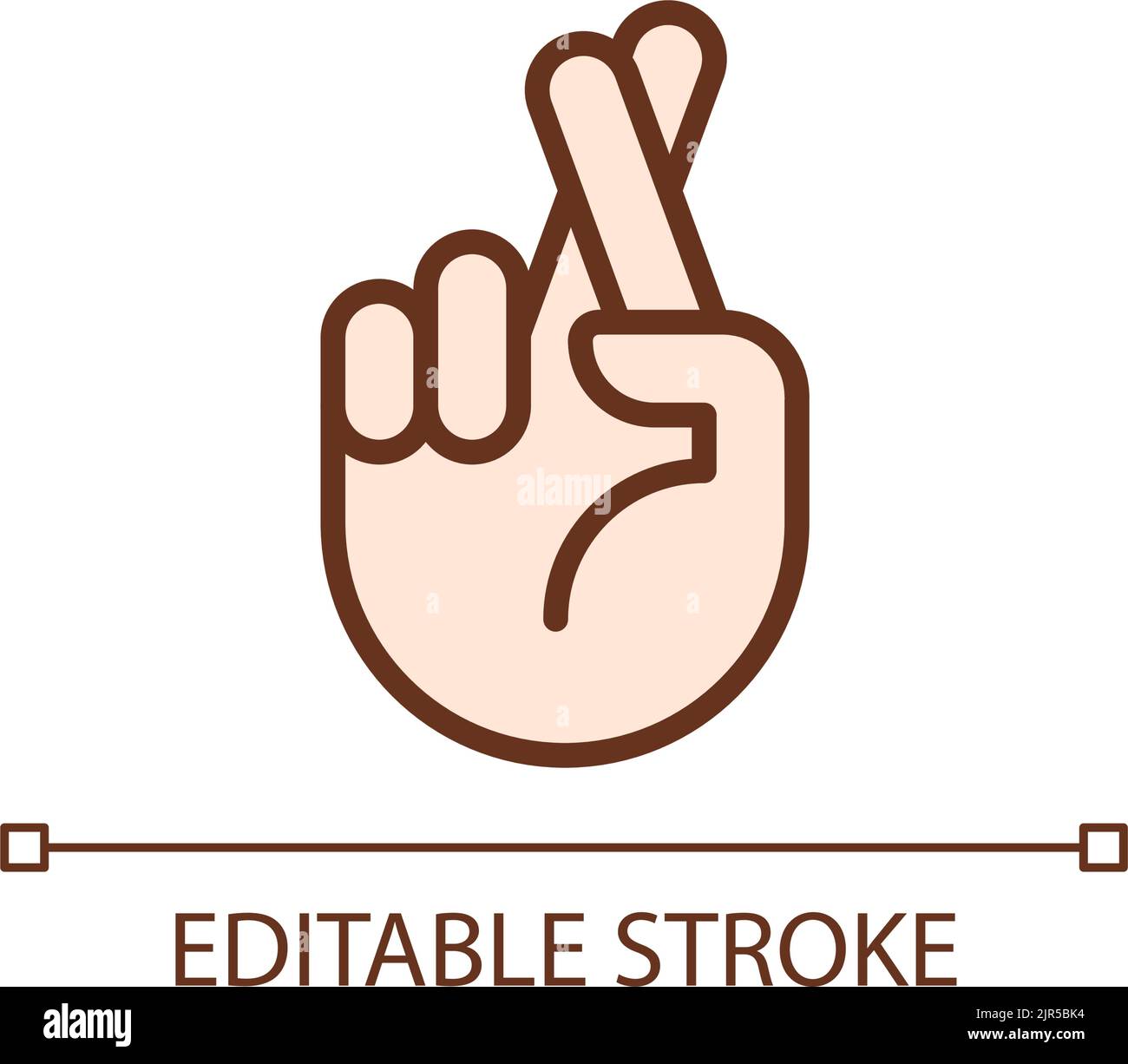 Crossed fingers pixel perfect RGB color icon Stock Vector Image & Art ...