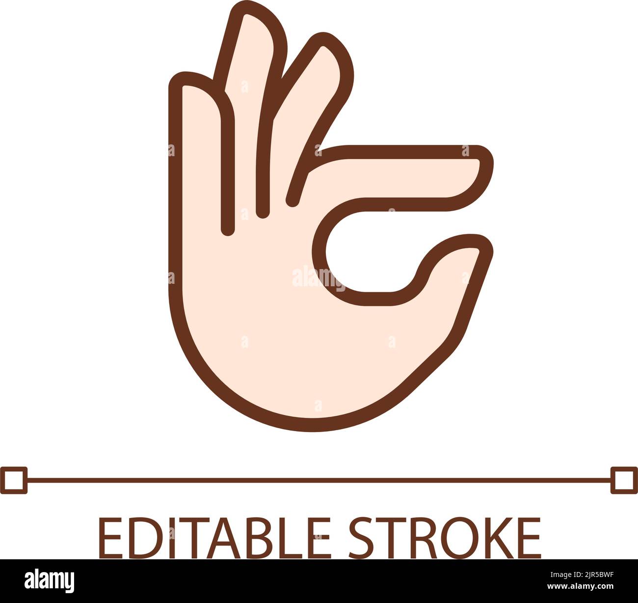 Small size hand gesture Stock Vector Images - Alamy