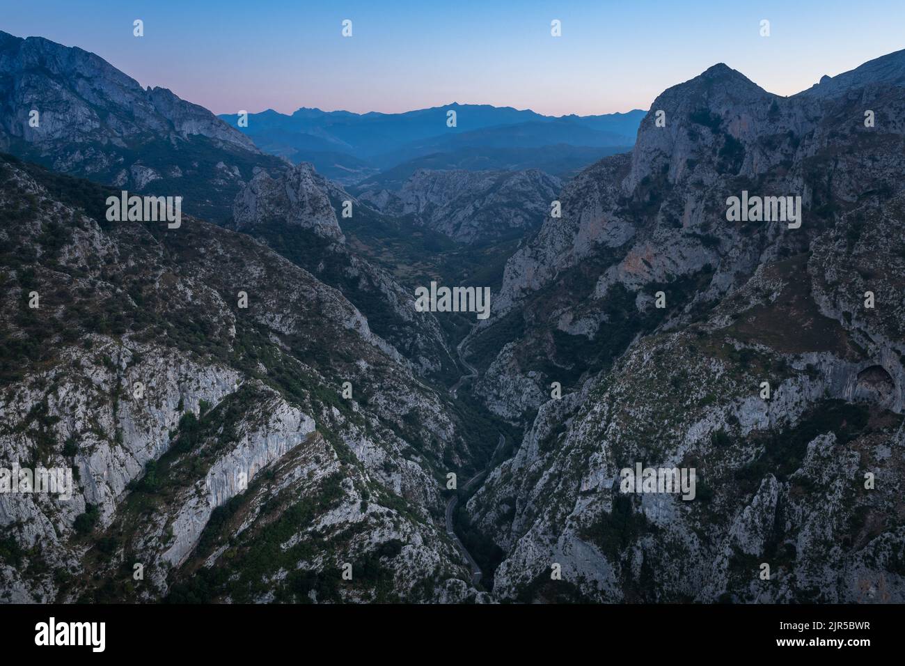 La Hermida gorge from Santa Catalina lookout point, Cantabria in Spain ...