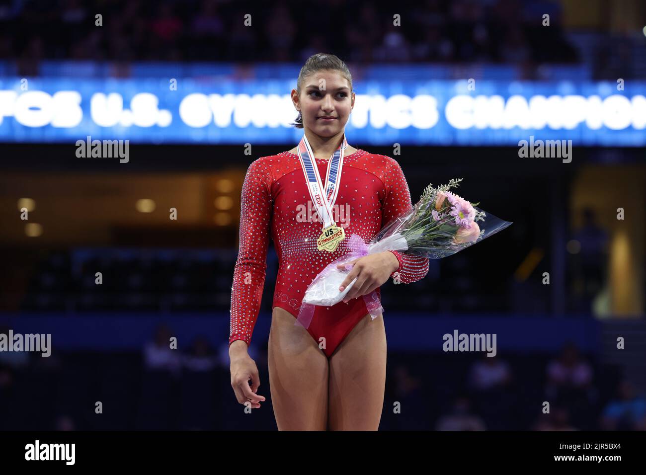 August 21, 2022: Madray Johnson (WOGA) won the all-around gold in the ...