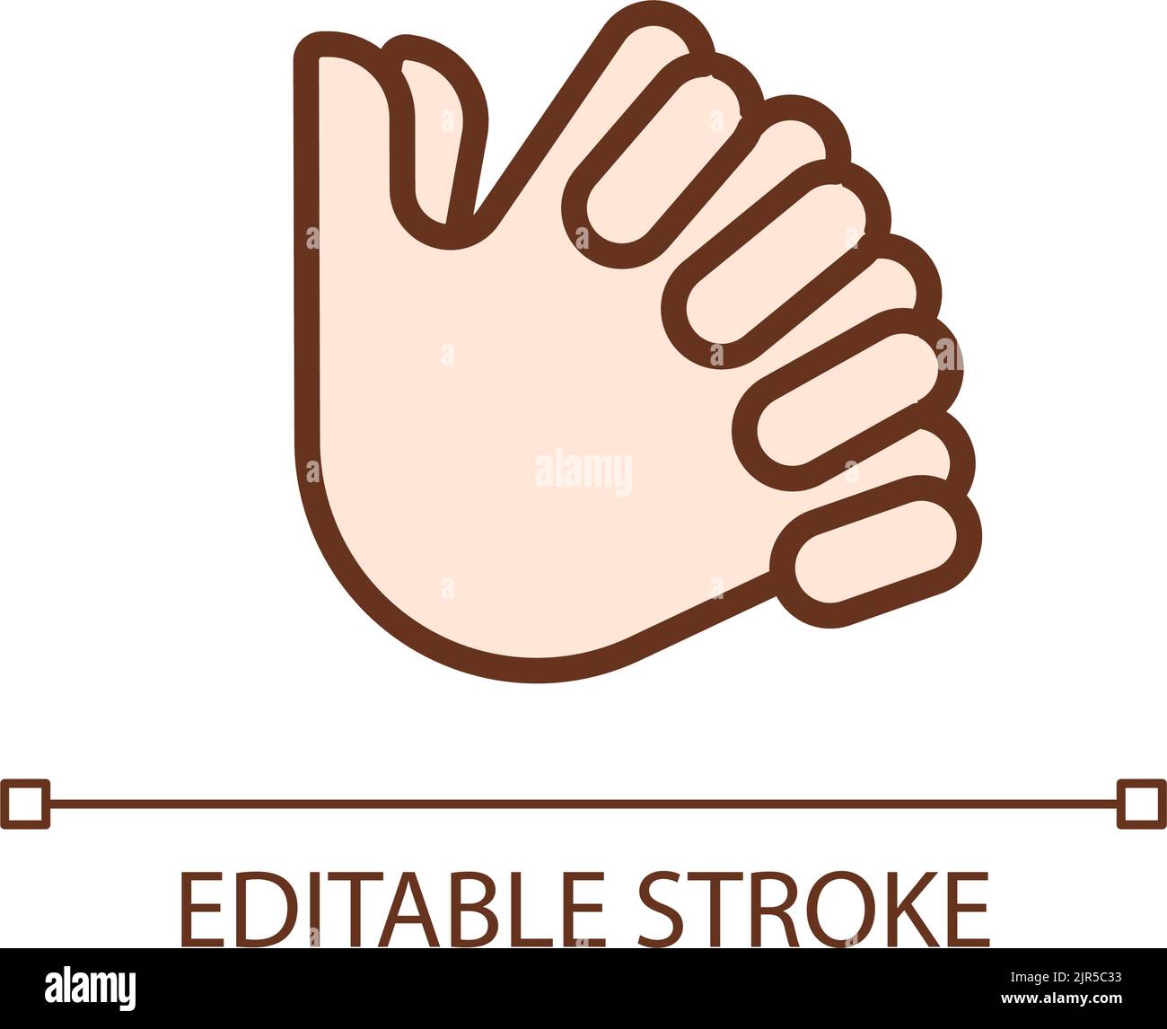 Hands clasped illustration Stock Vector Images - Alamy