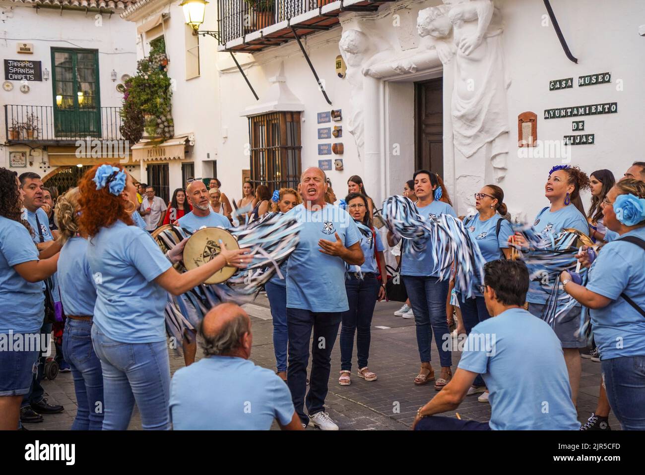 Groups of spanish Pastorales singing typical Christmas Carols, with ...