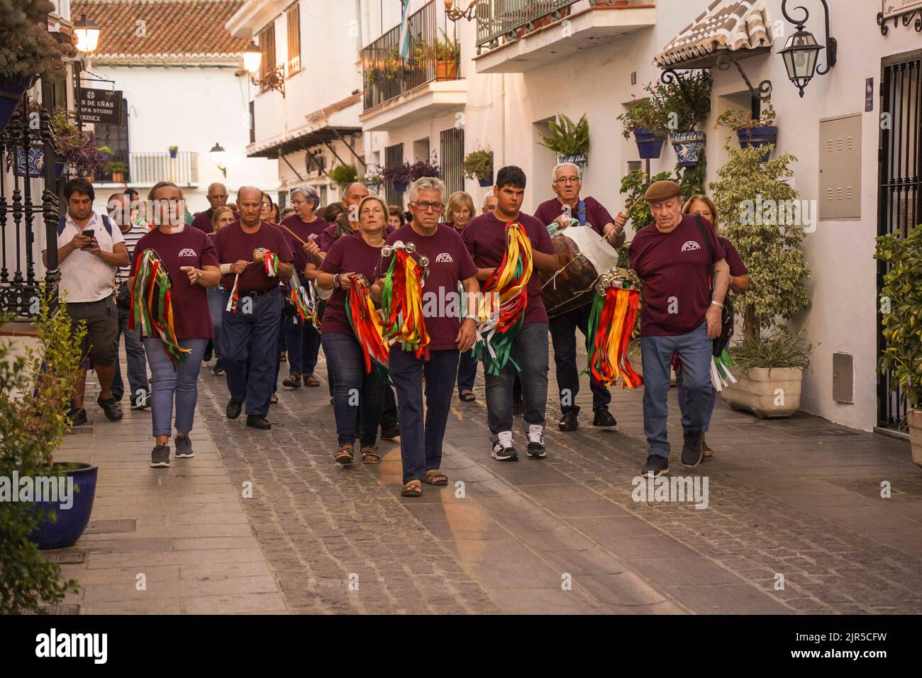 Groups of spanish Pastorales singing typical Christmas Carols, with ...
