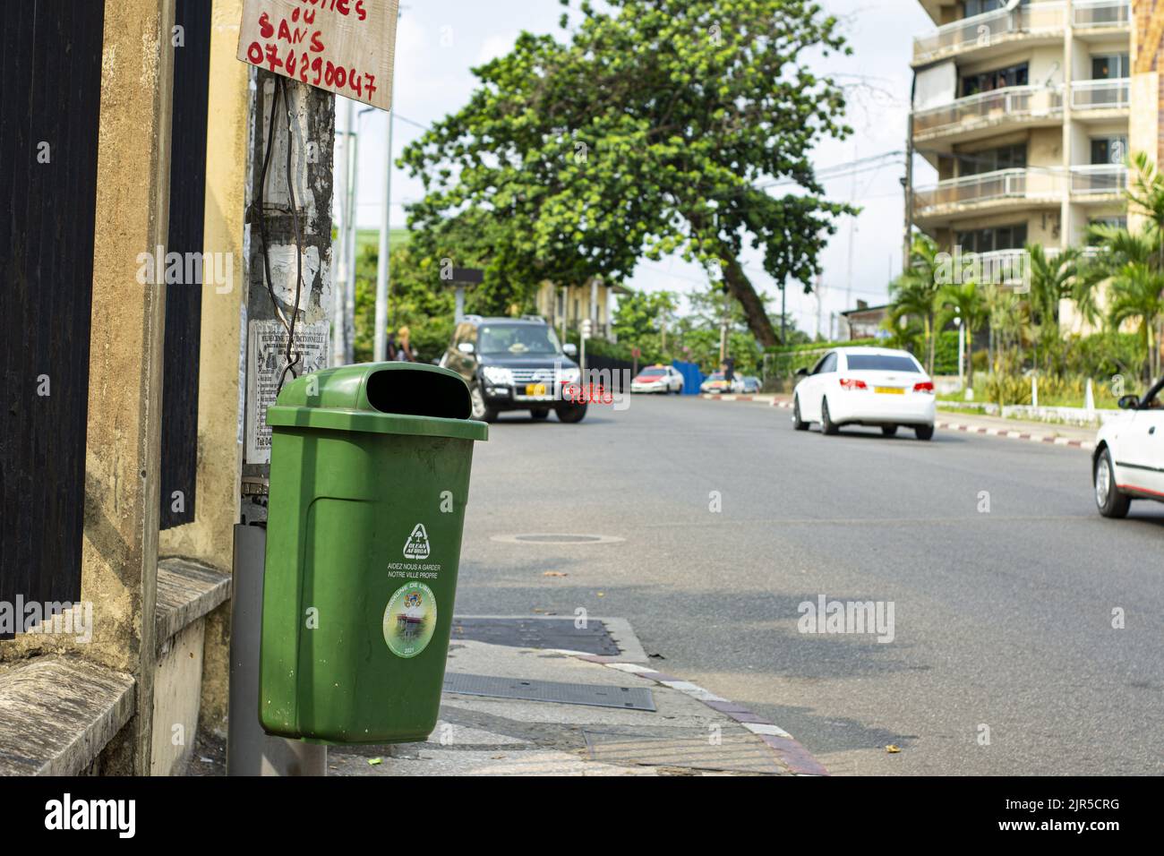 Modern garbage can installed in the city to fight against insalubrities ...