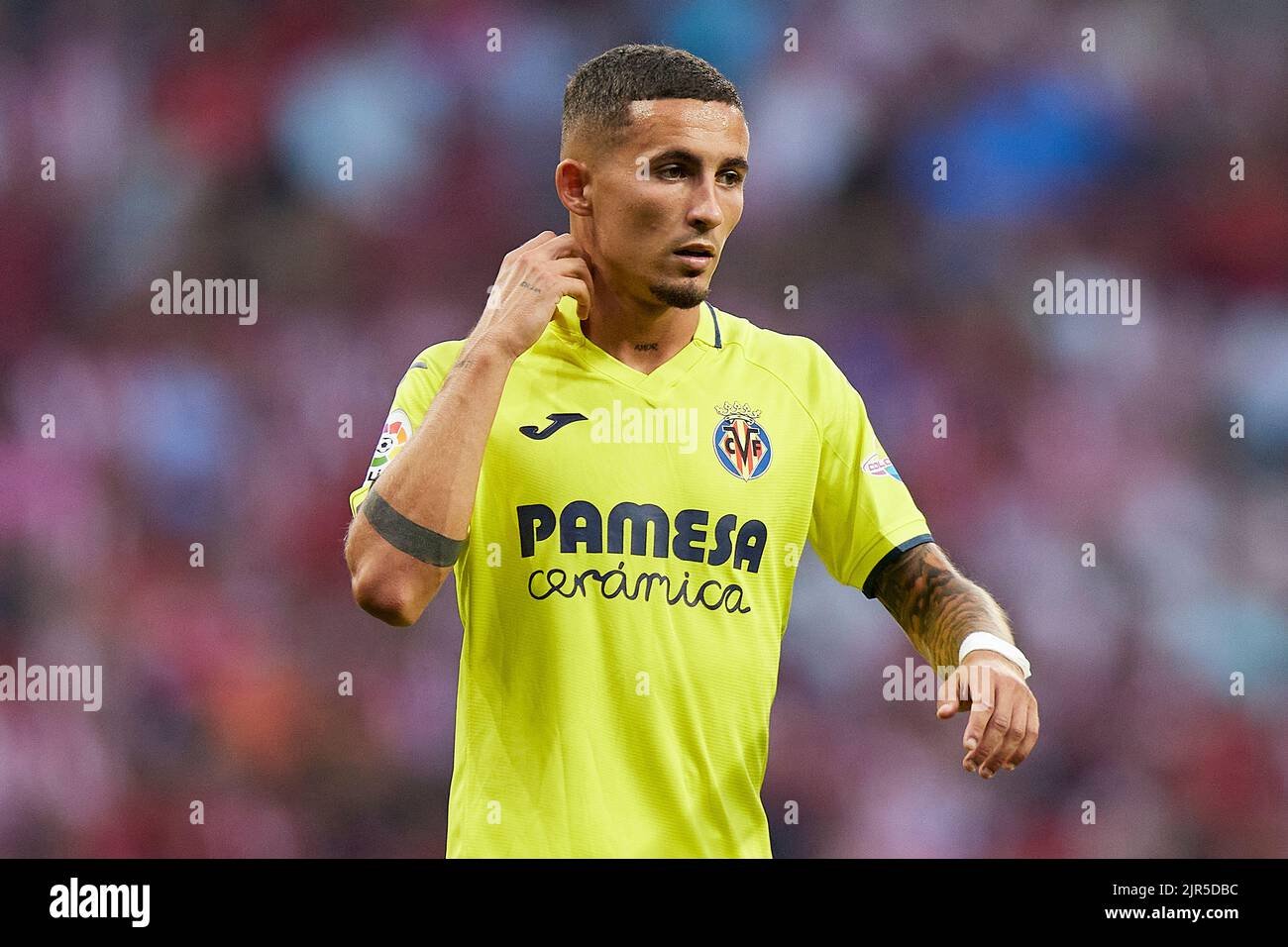 Madrid , Spain. August 21, 2022, Yeremy Pino of Villarreal CF during ...