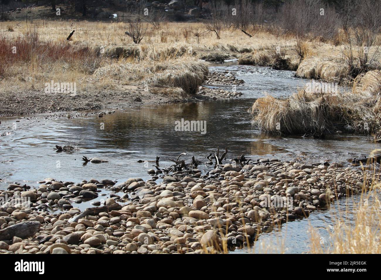 A stream bend at Rocky Mountain National Park Stock Photo - Alamy