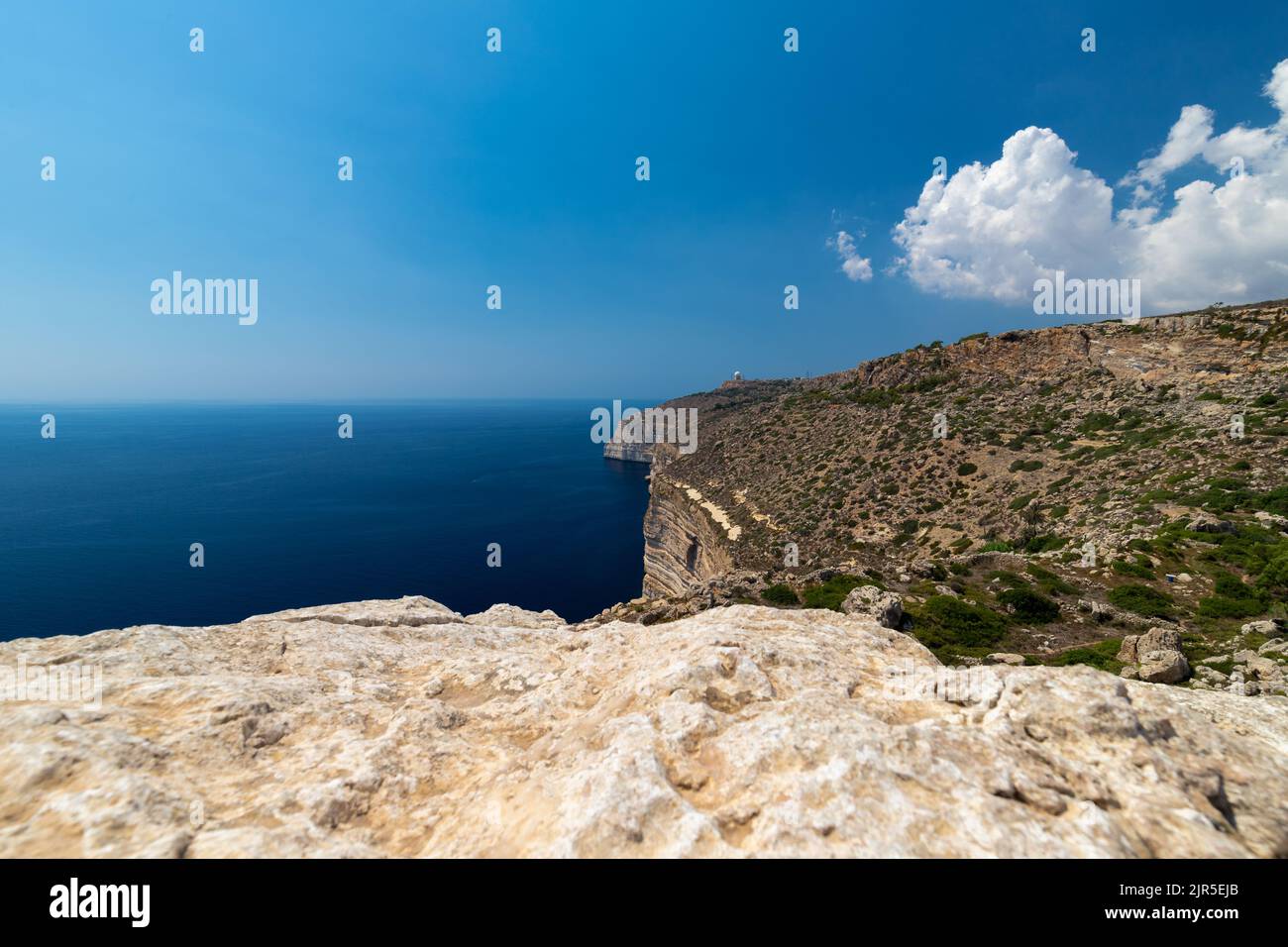 The impressive Dingli cliffs on Malta’s Western coast. They stage the ...