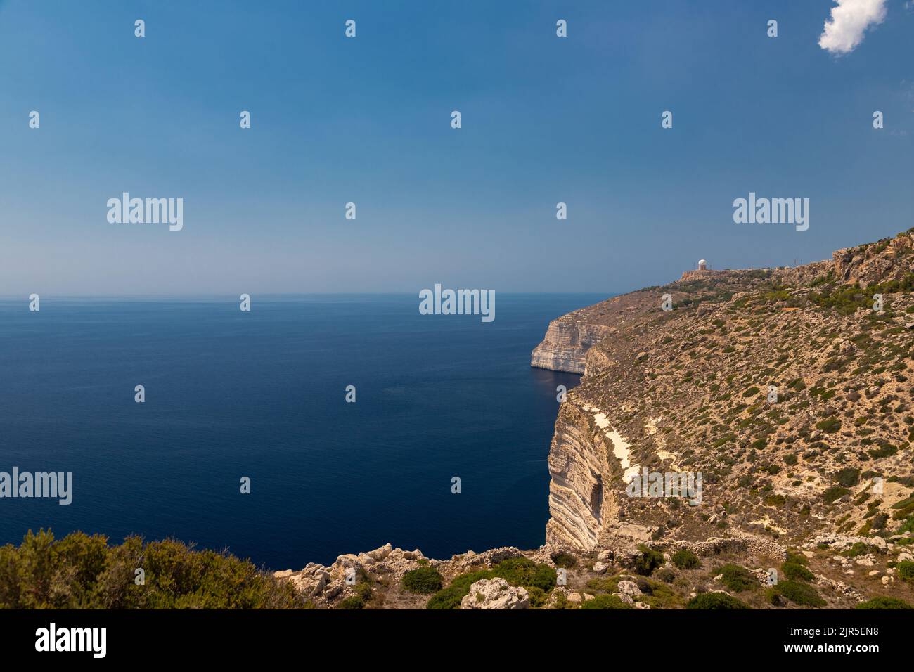 The impressive Dingli cliffs on Malta’s Western coast. They stage the ...