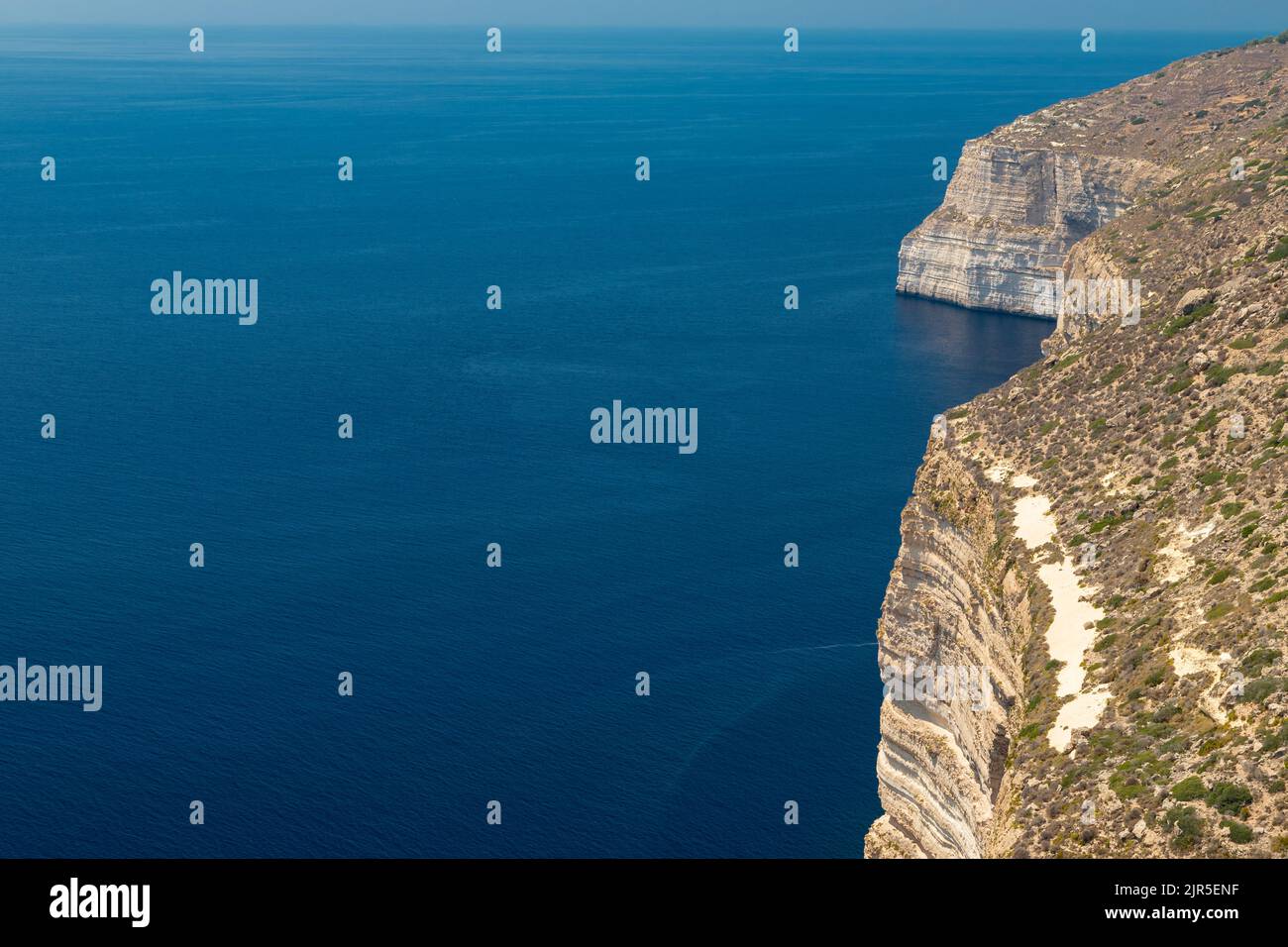 The impressive Dingli cliffs on Malta’s Western coast. They stage the ...