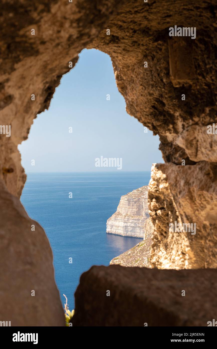 The impressive Dingli cliffs on Malta’s Western coast. They stage the ...