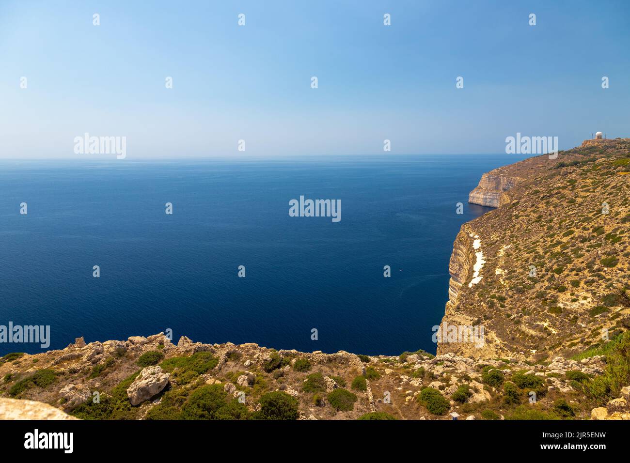The impressive Dingli cliffs on Malta’s Western coast. They stage the ...