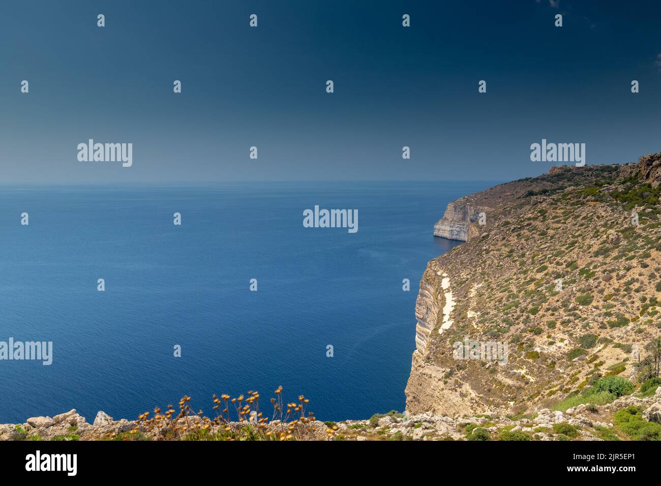 The impressive Dingli cliffs on Malta’s Western coast. They stage the ...