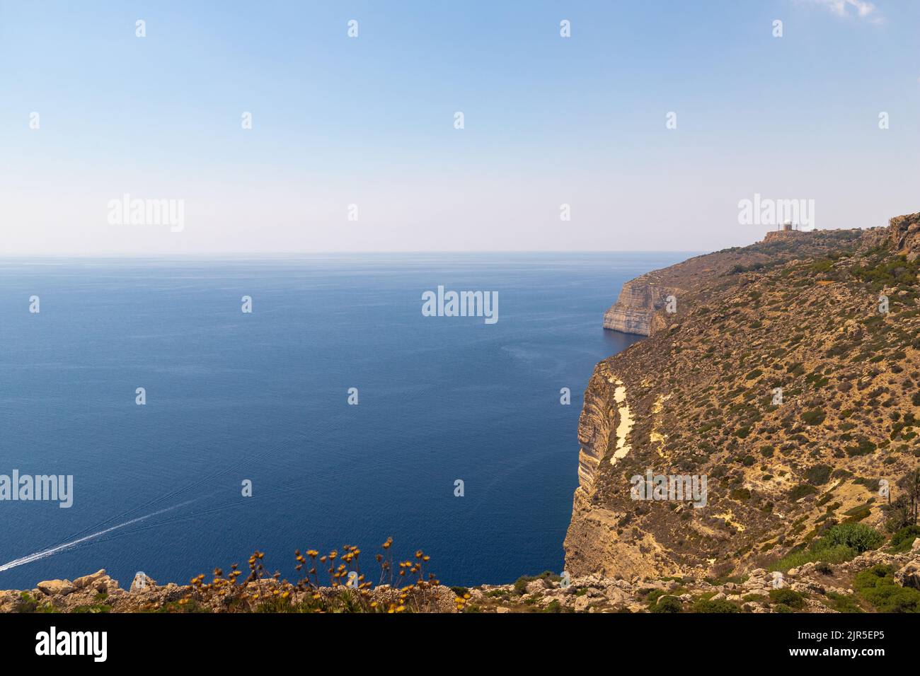The impressive Dingli cliffs on Malta’s Western coast. They stage the ...