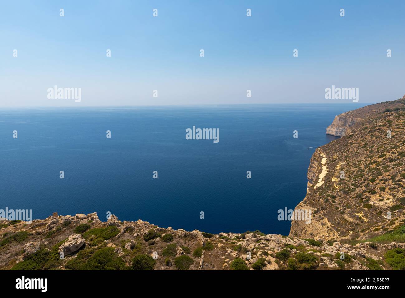 The impressive Dingli cliffs on Malta’s Western coast. They stage the ...