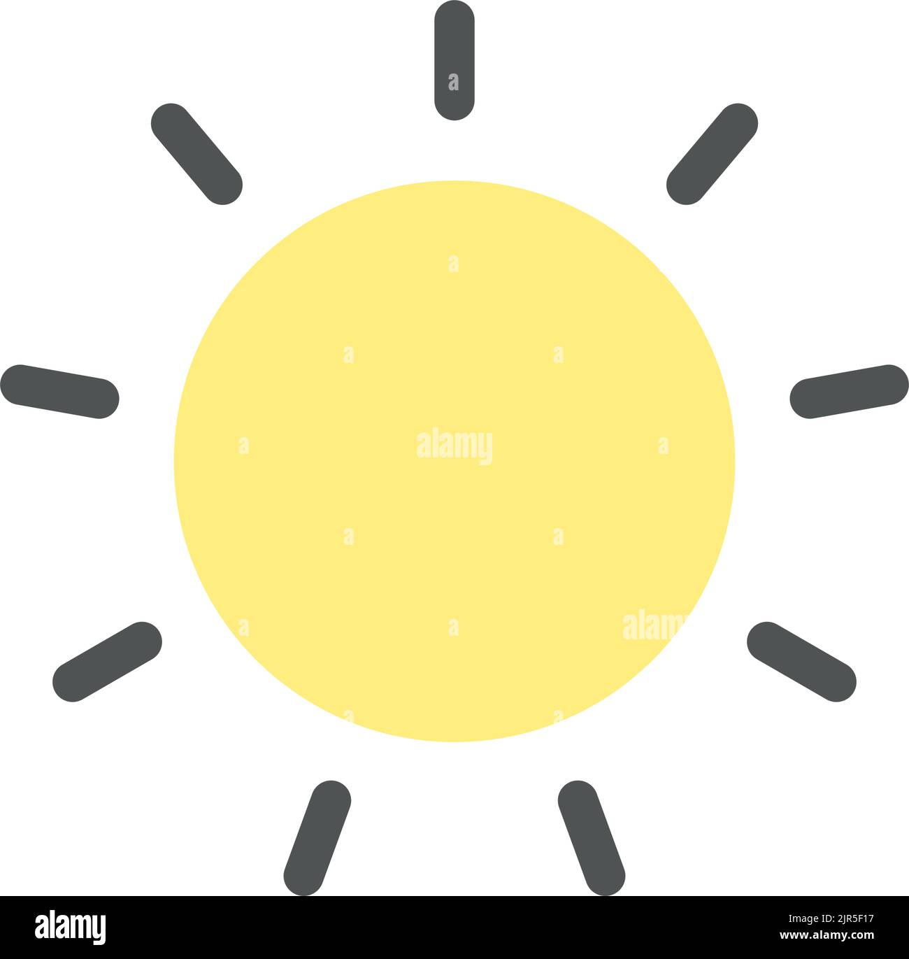 Sun flat color ui icon Stock Vector Image & Art - Alamy