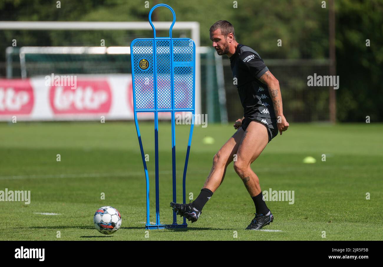 Charleroi's Damien Marcq pictured during a training session of Belgian ...