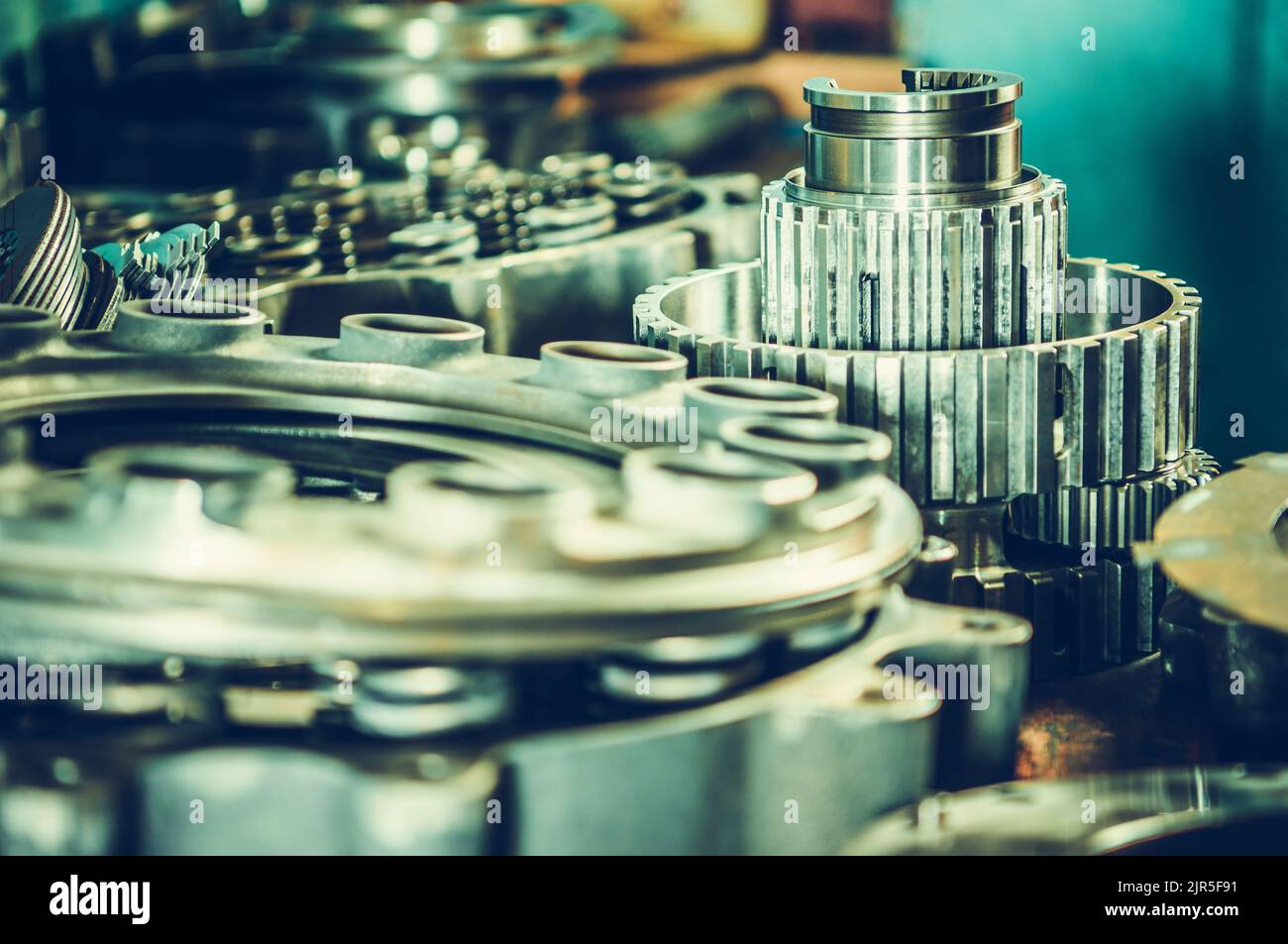 Heavy Construction Machines Replacement Parts Close Up. Industrial ...