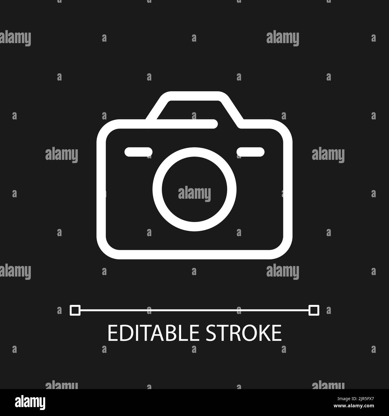 Camera pixel perfect white linear ui icon for dark theme Stock Vector ...