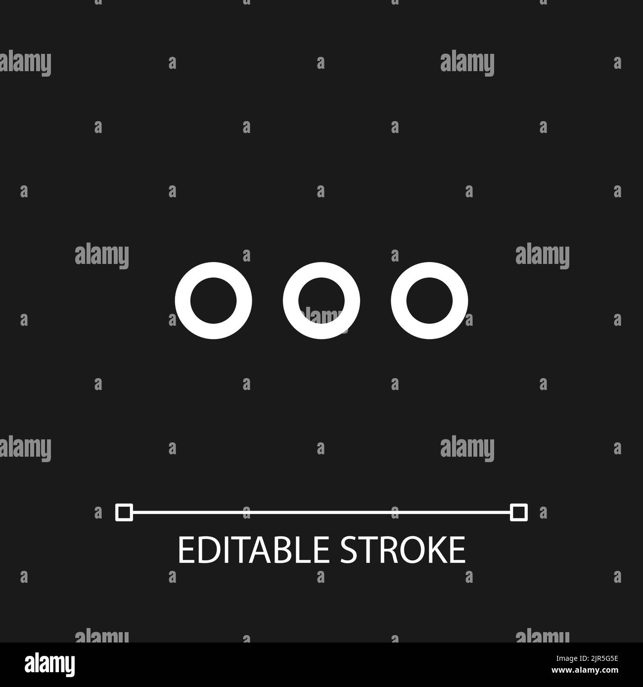 Ellipsis pixel perfect white linear ui icon for dark theme Stock Vector Image & Art - Alamy