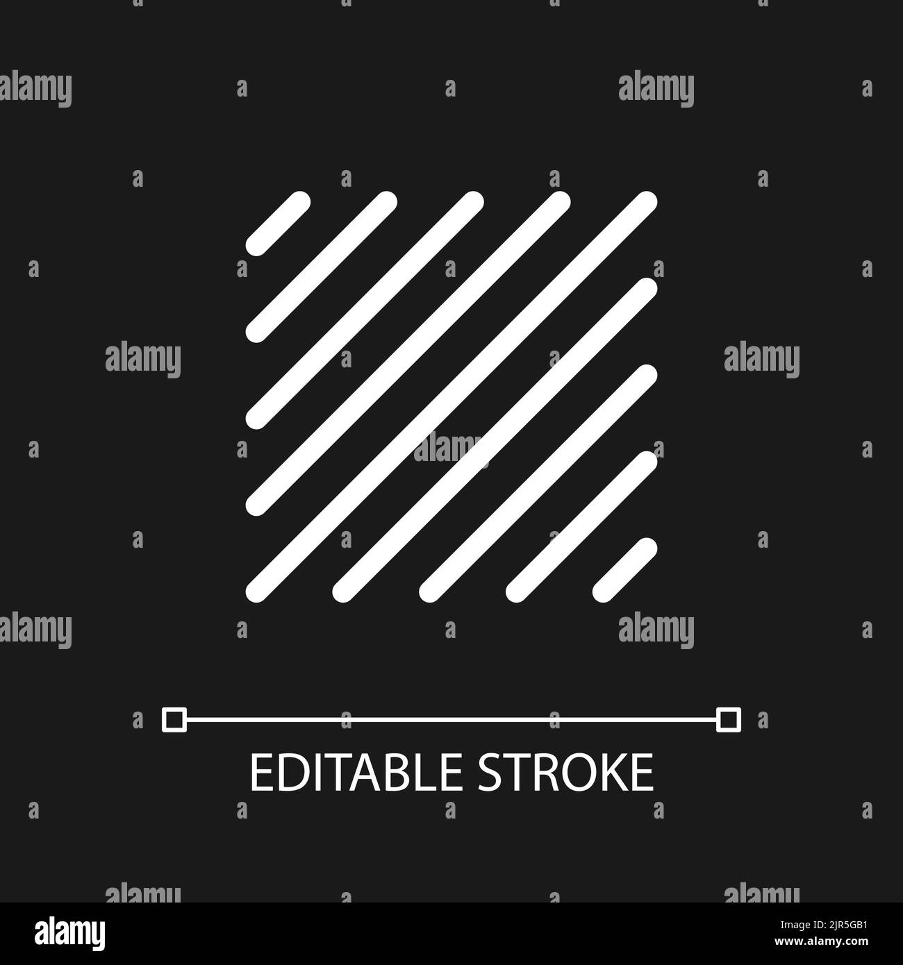 Selected area pixel perfect white linear ui icon for dark theme Stock ...