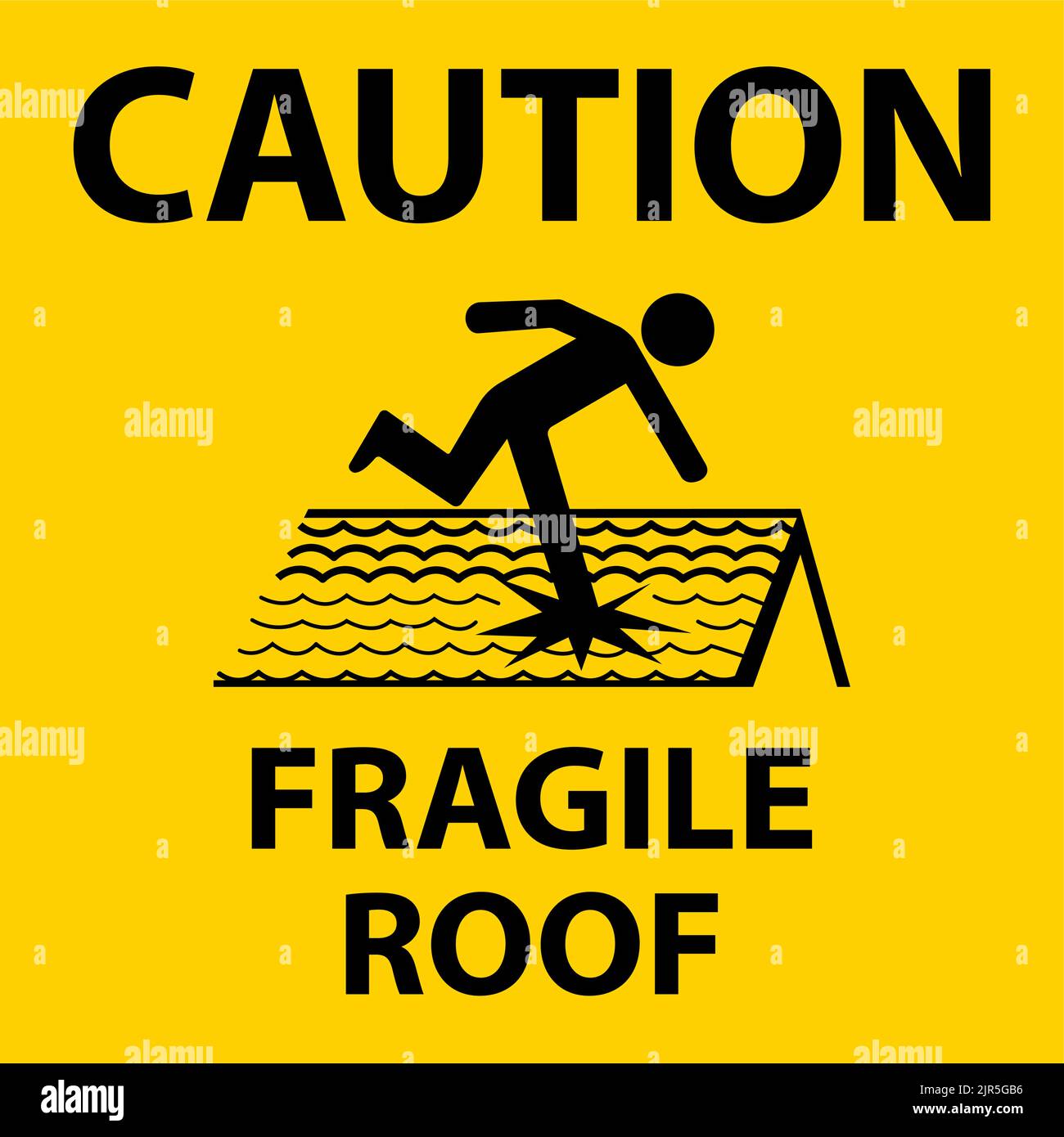 Caution fragile roof sign hi-res stock photography and images - Alamy