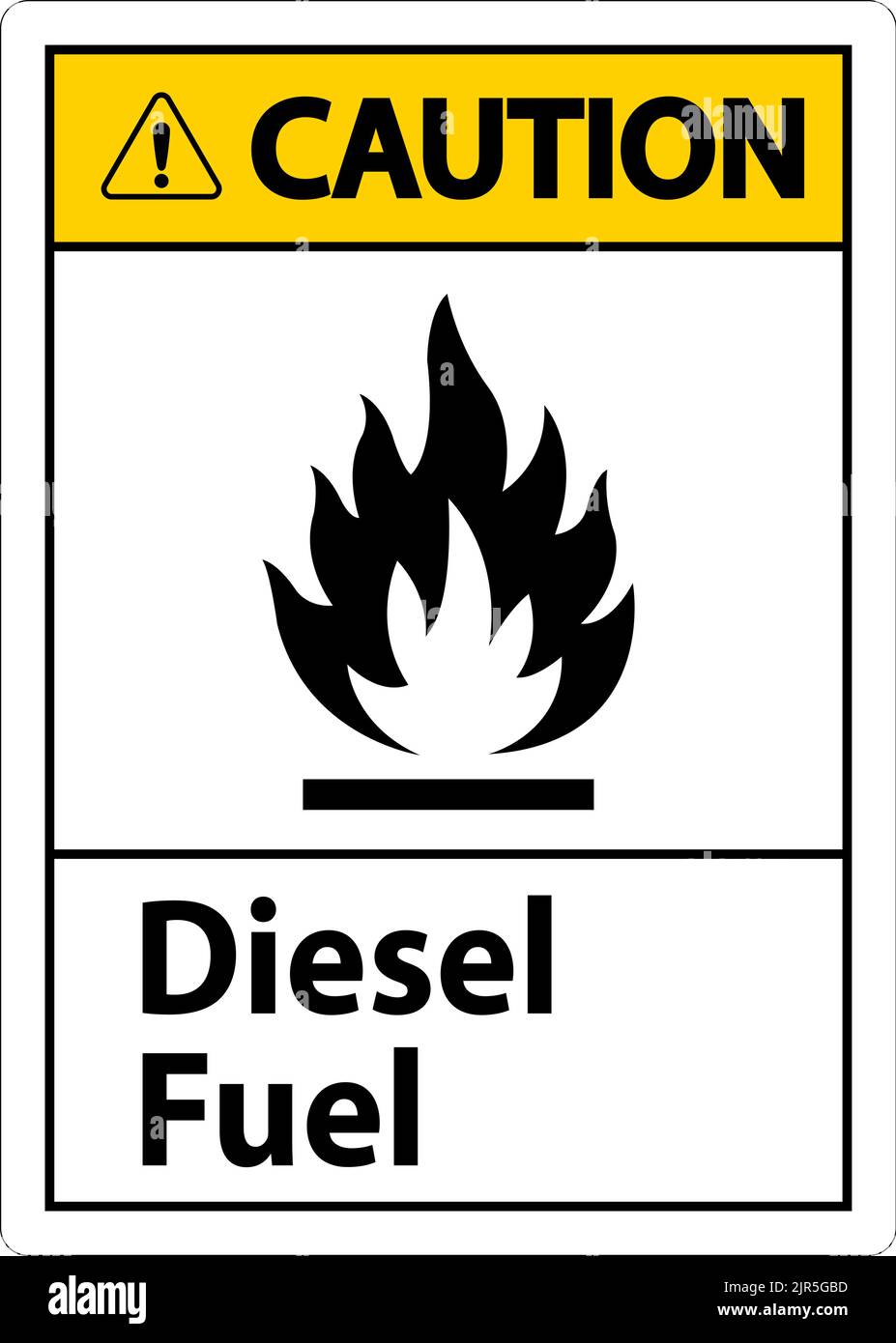 Caution Diesel Fuel Sign On White Background Stock Vector Image & Art ...