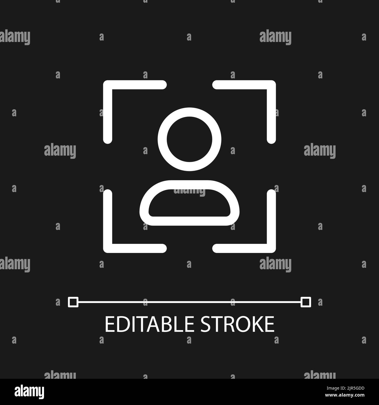 Profile image pixel perfect white linear ui icon for dark theme Stock ... Profile image pixel perfect white linear ui icon for dark theme Stock ...